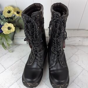Addax | Shoes | Addax Ridge Black Biker Combat Boots Mens 2 Us 45 Eu ...